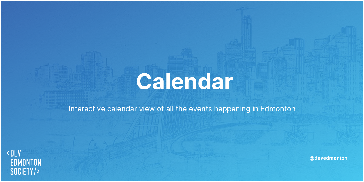 Calendar | Dev Edmonton Society